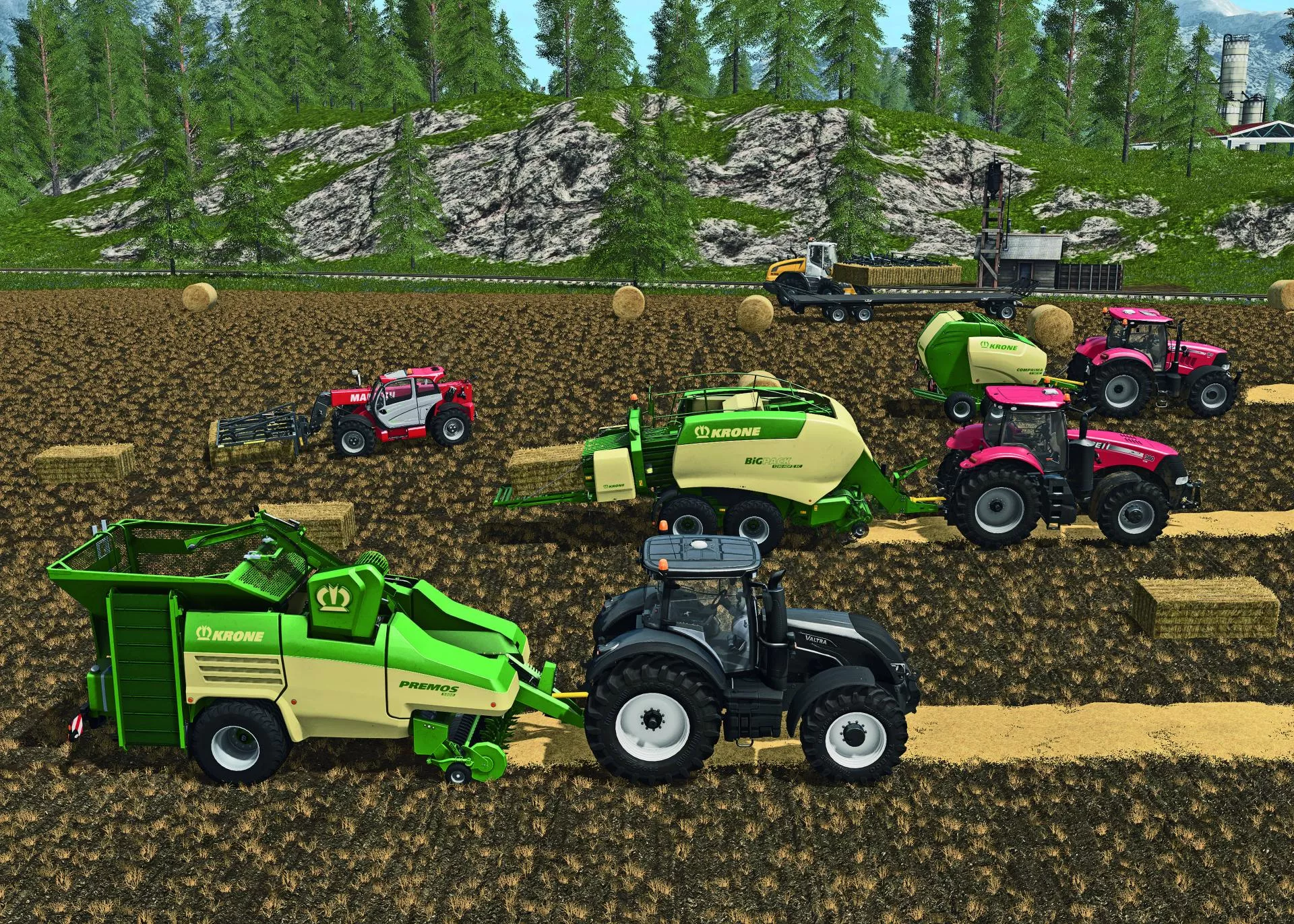Straw harvest w Farming Simulator