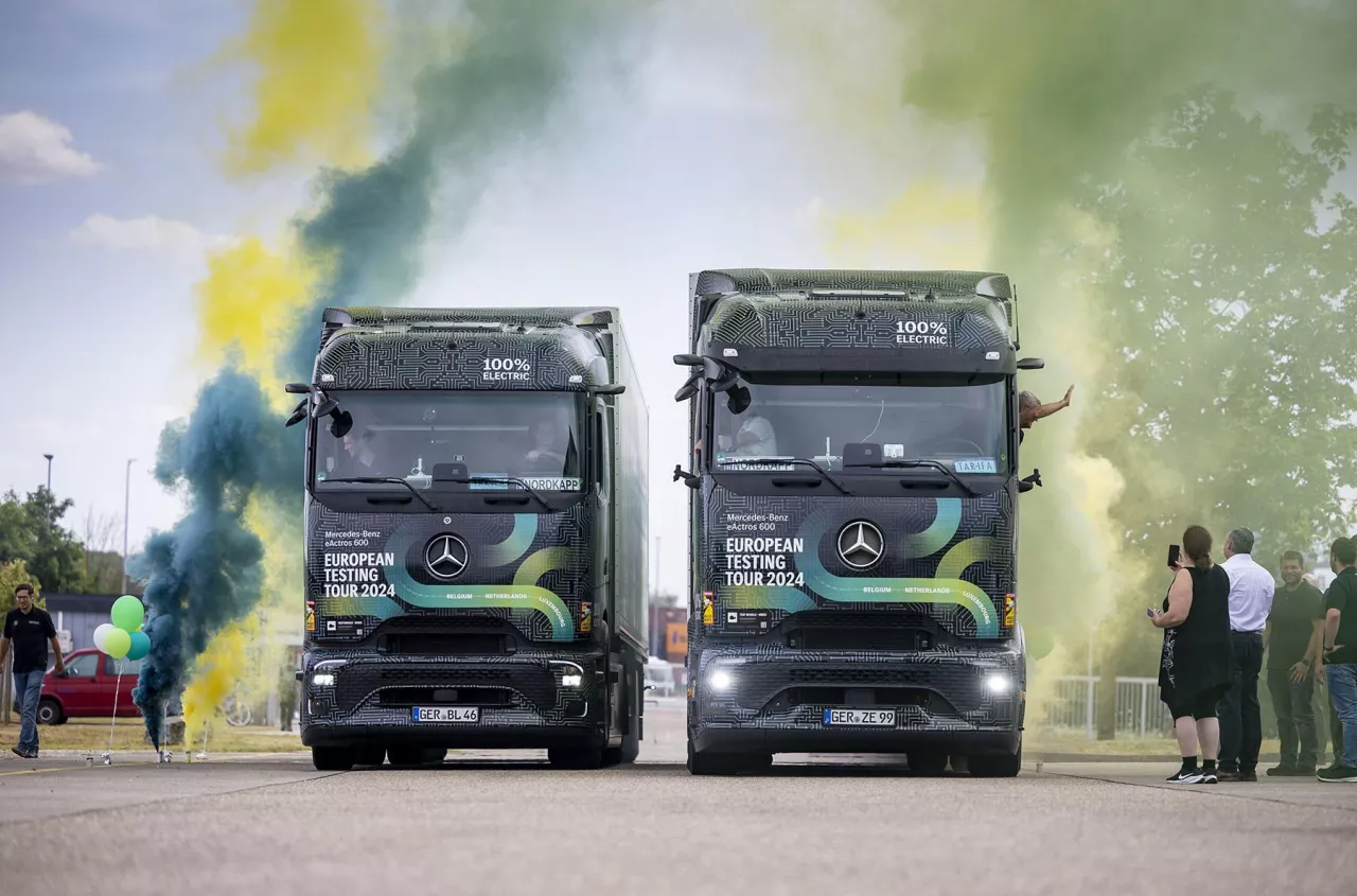 Przełomowa podróż elektrycznych ciężarówek, czyli Mercedes-Benz eActros ...